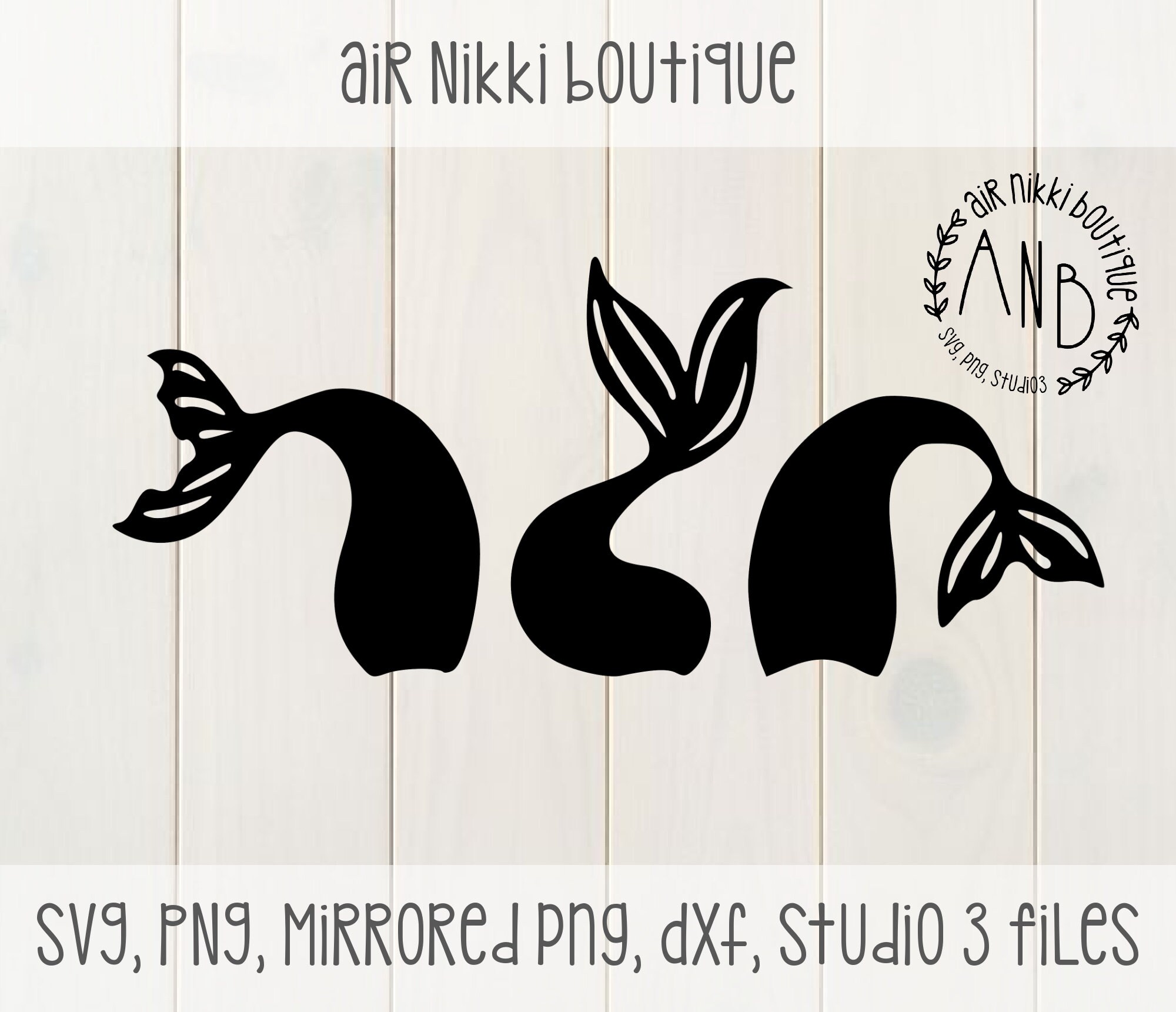 Mermaid Tails SVG, PNG, Mirrored Png, 300 Dpi, Studio 3, DXF Files ...