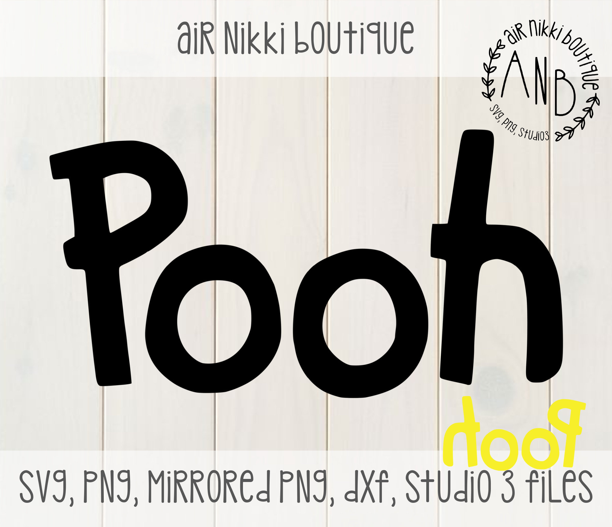 Pooh SVG, PNG, Studio 3, Mirrored Png, DXF, Files, Instant Download ...