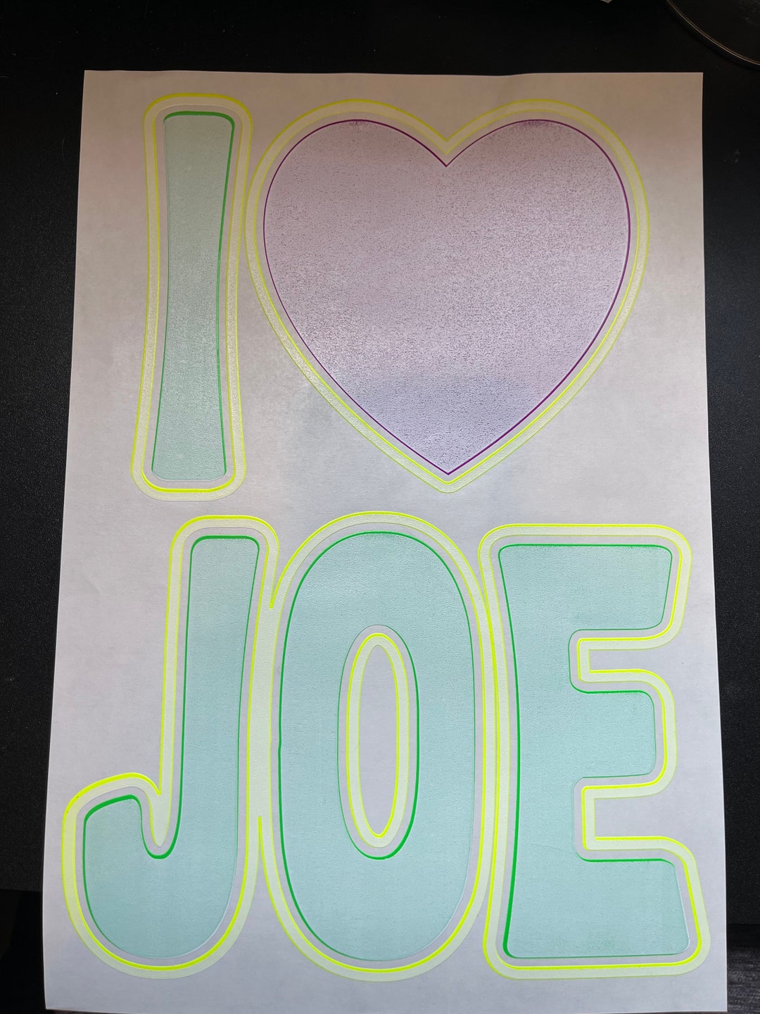 I Love Joe Heat Tansfer Custom T-shirt Heat Press Screen Print Vintage ...