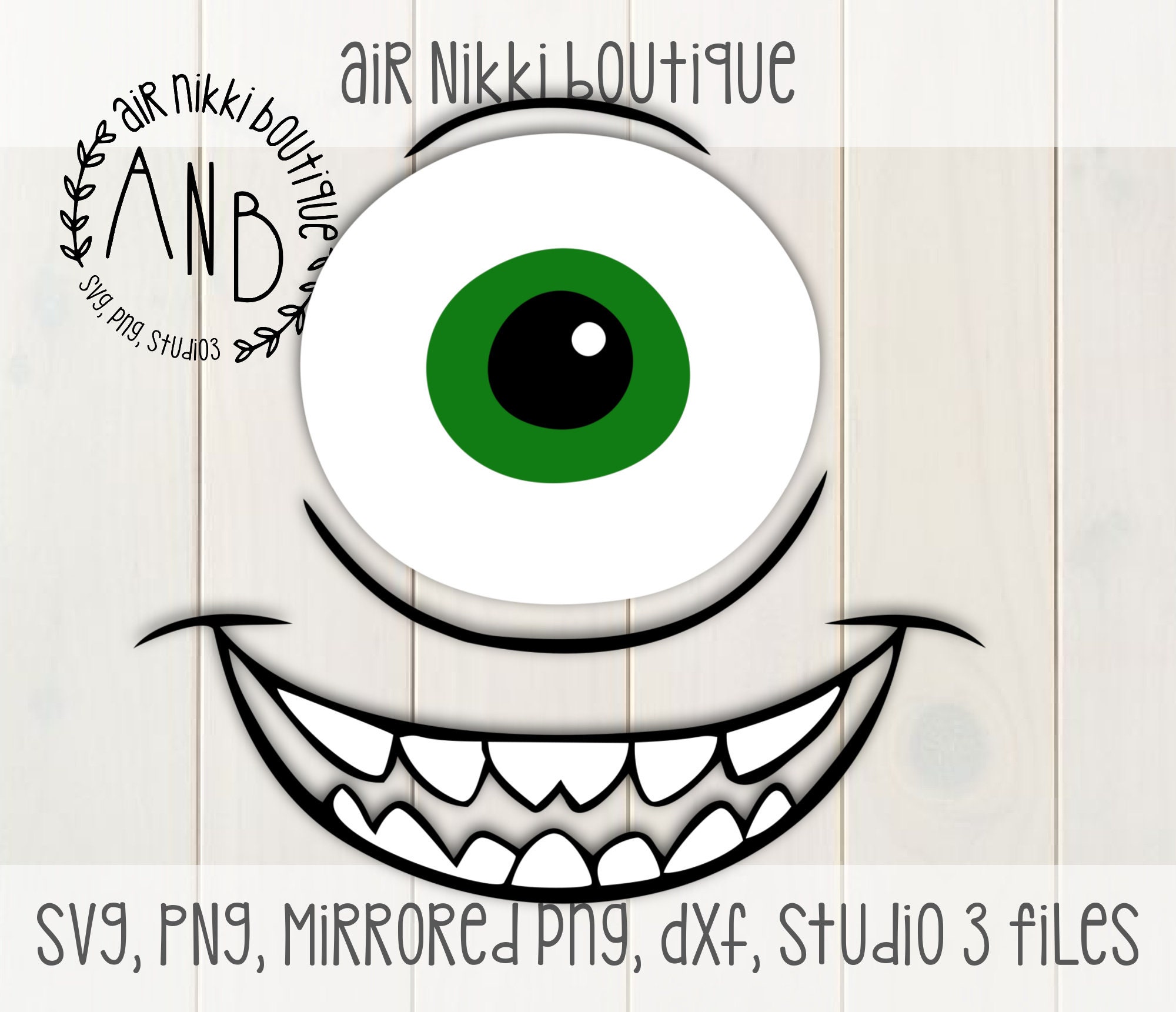 Mike Wazowski Inspaired SVG, PNG, Studio 3, Mirrored Png, DXF Files ...