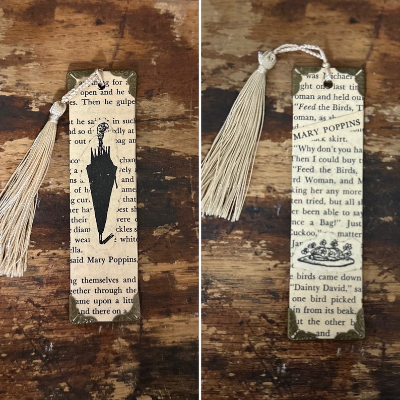 Vintage Book Page Bookmarks - Etsy
