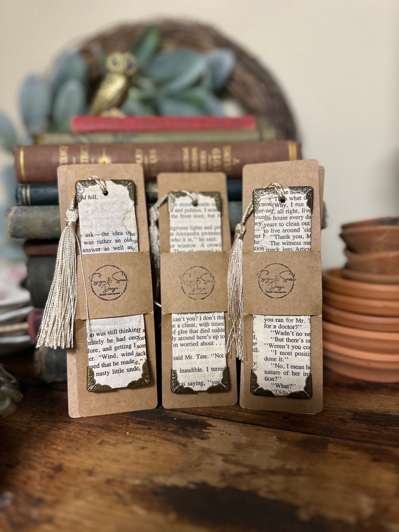 Vintage Book Page Bookmarks - Etsy