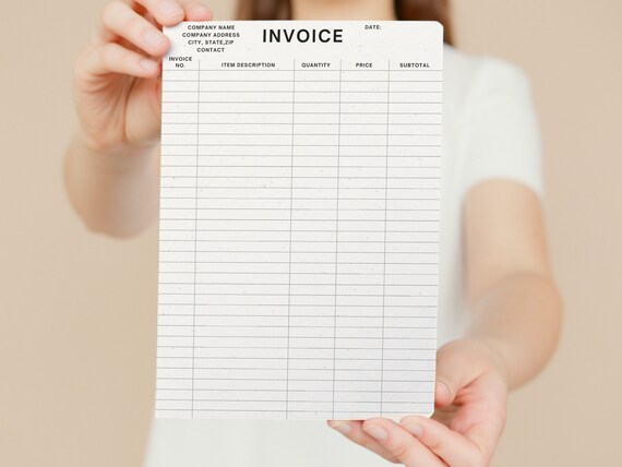 Invoice Billing Form Template Digital Invoice Digital | Etsy