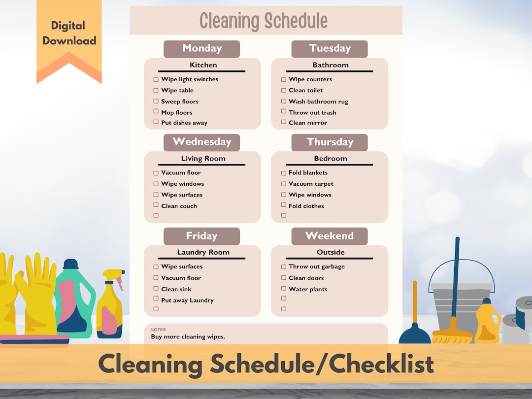 Organize & Refresh: Professional Digital Cleaning Schedule for a ...