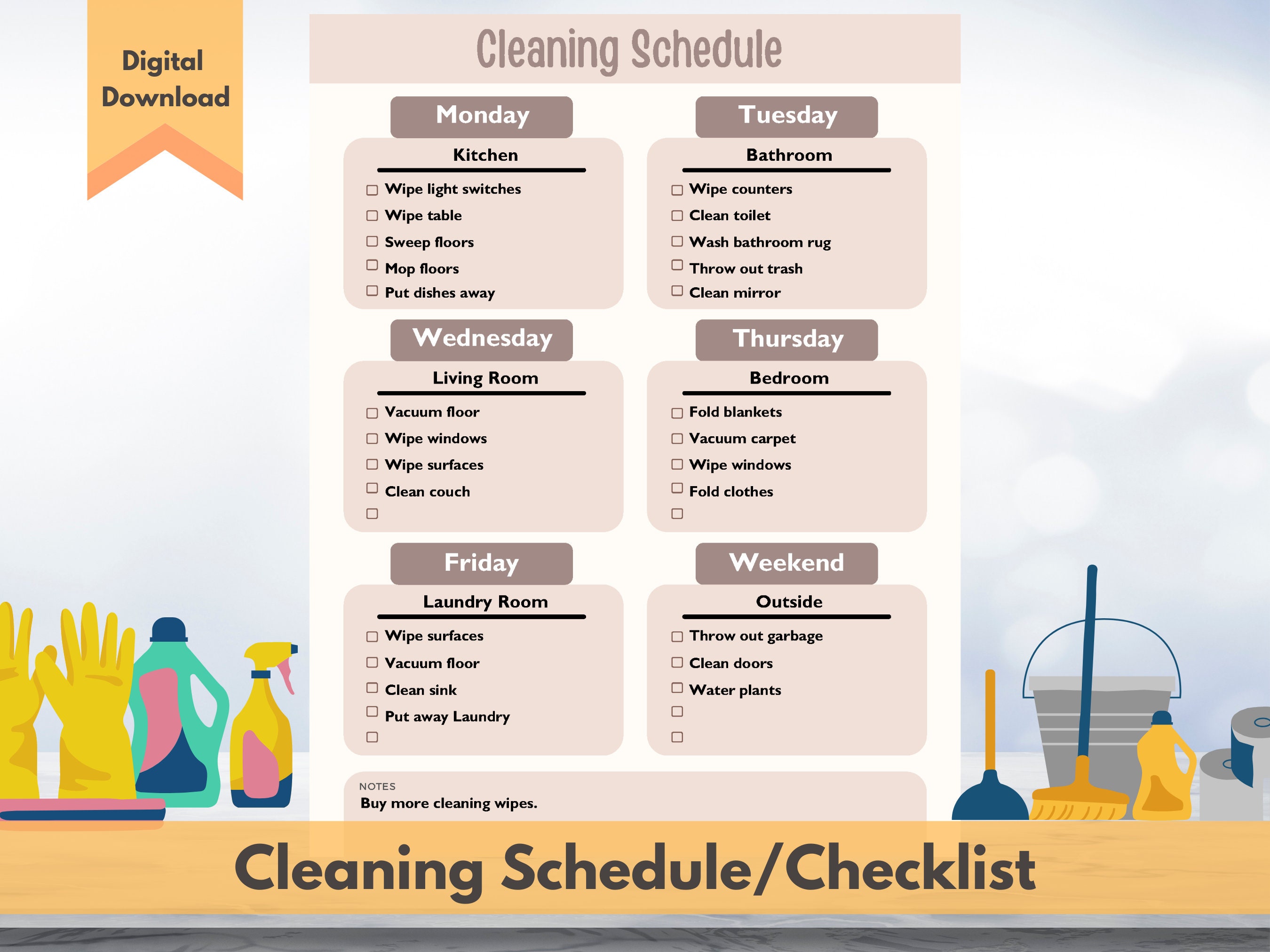 Organize & Refresh: Professional Digital Cleaning Schedule for a ...