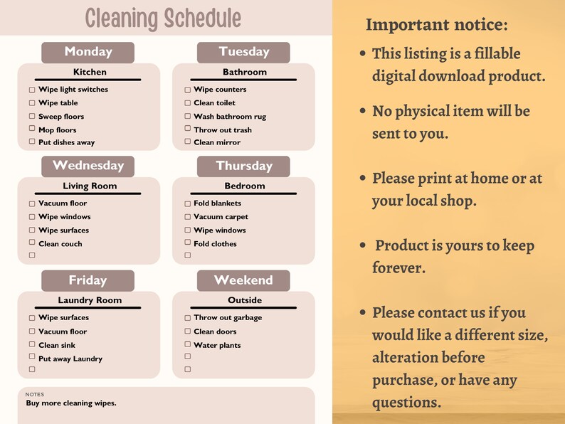 Organize & Refresh: Professional Digital Cleaning Schedule for a ...