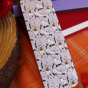 Spooky Kitty Bookmark Autumn Bookmark Halloween Bookmark Retro Autumn ...