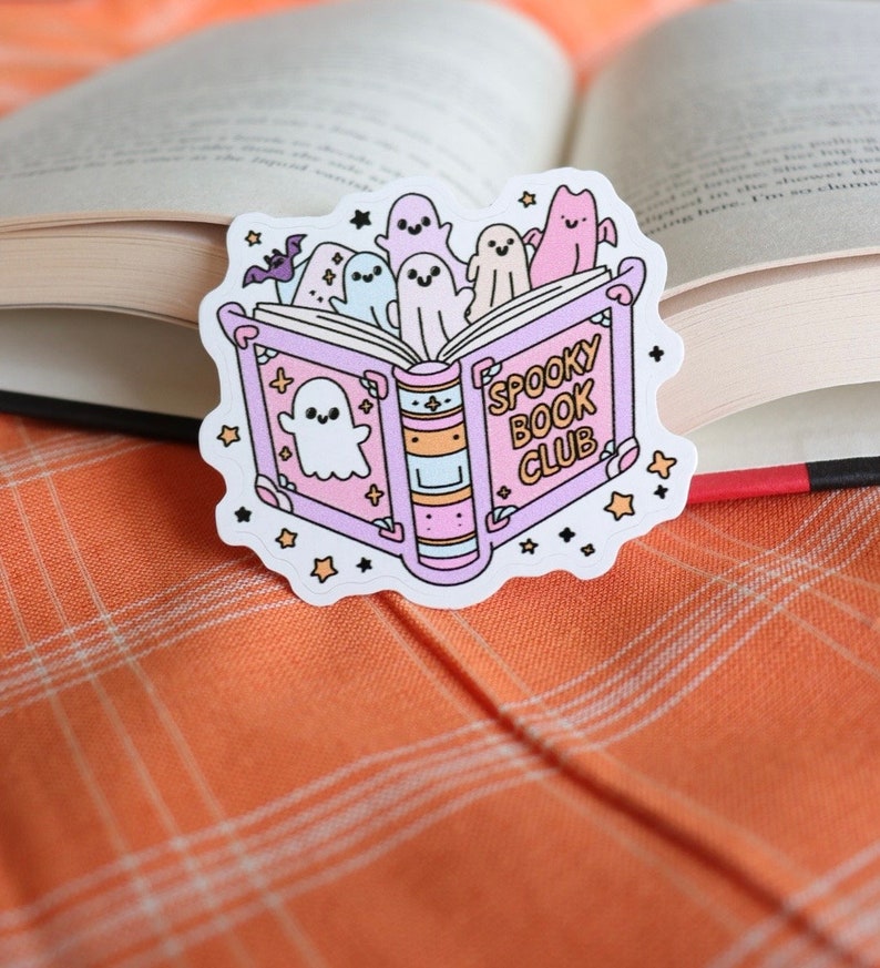 Spooky Book Club Sticker Halloween Kindle Sticker Halloween Bookish ...