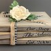 Wood Book Stack - 8"l X 4"h - Faux Book Stack - Personalized - Custom ...