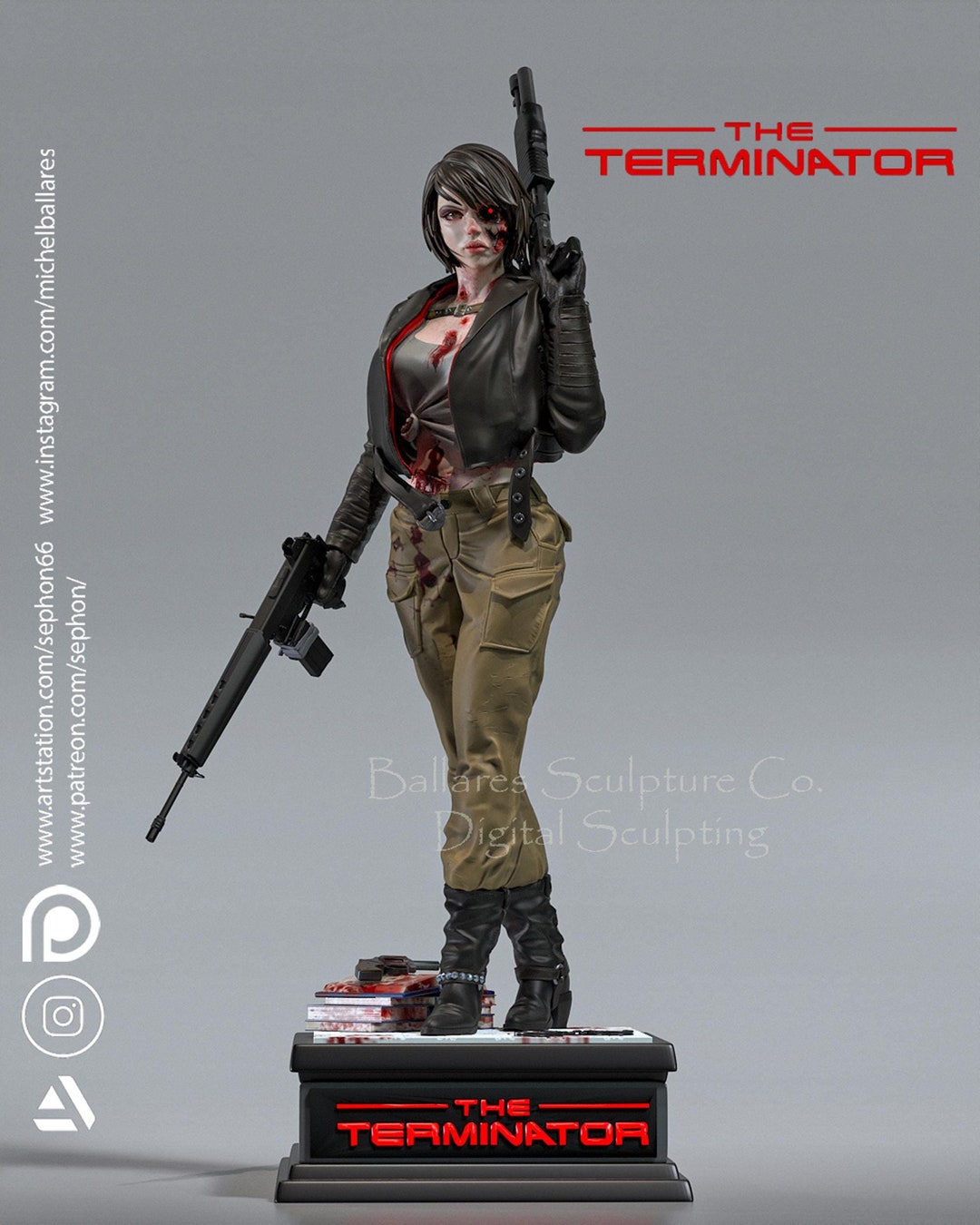 1/8th Scale Terminator (female) Resin Model Kit. - Etsy