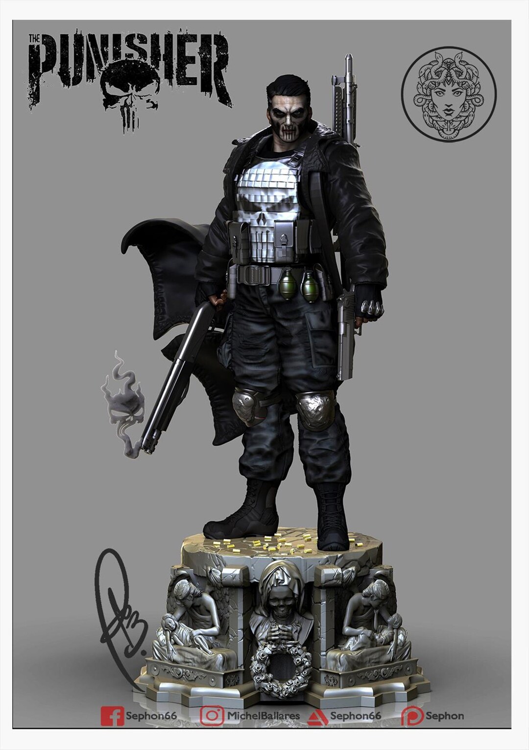 1/8th Scale "punisher" Full Figure Resin Model Kit - Etsy
