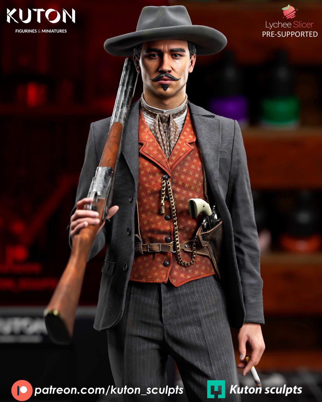 1/8th Scale Doc Holliday Resin Model Kit From Tombstone Movie - Etsy