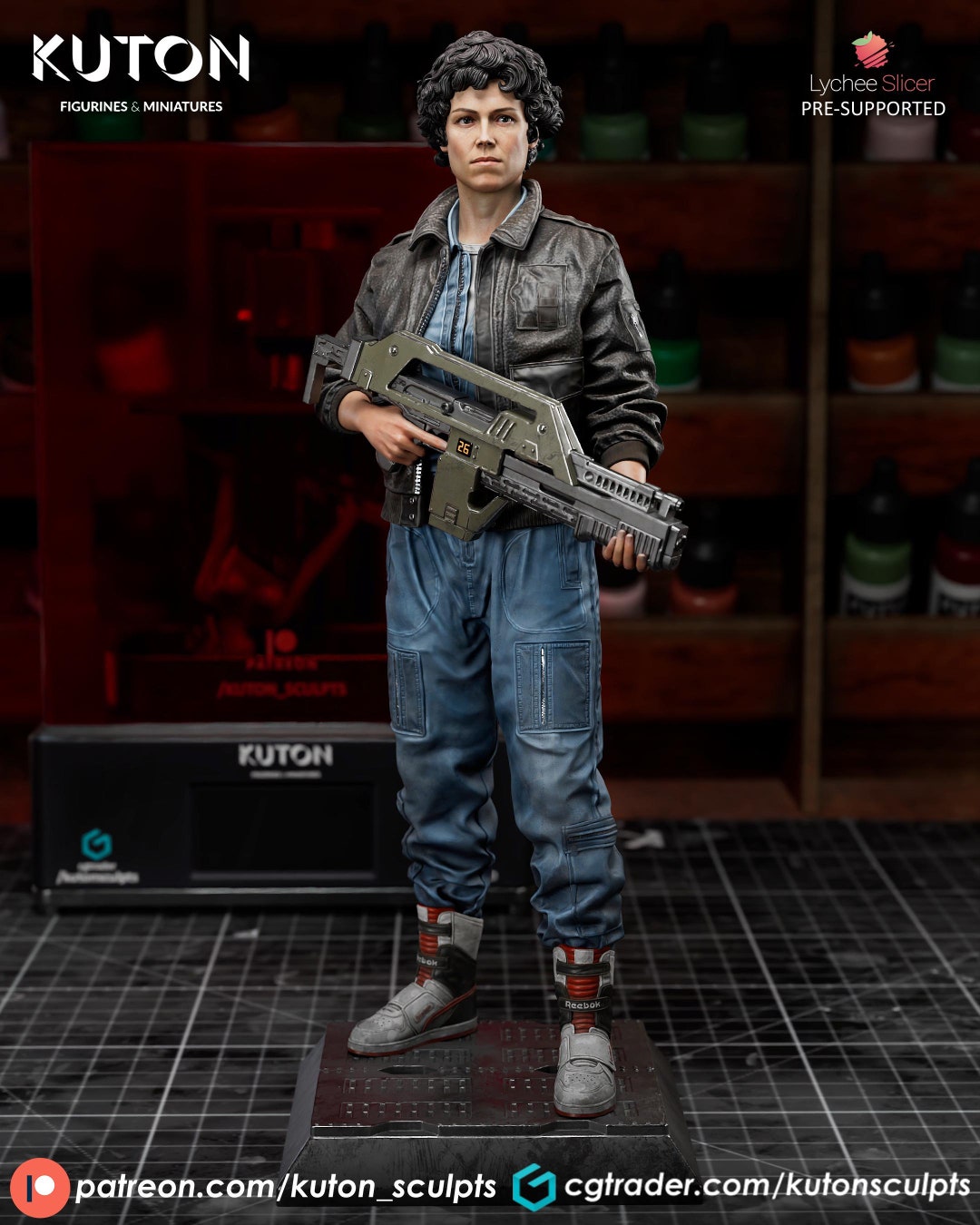 1/8th Scale ellen Ripley From Aliens Series. This is a Resin Model Kit ...