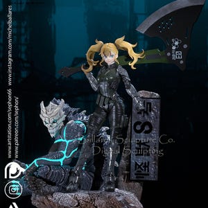 2 KITS IN ONE 1/8th Scale Kaiju No. 8 & Kikoru Shinomiya Resin Model ...