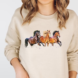 Horses Sweatshirt , Motivating Sweat, Equestrian Sweatshirt, Womens ...