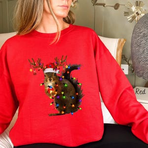 Christmas Squirrel Lights Sweatshirt, Christmas Squirrel Hoodie ...