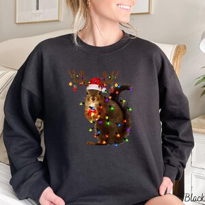 Christmas Squirrel Lights Sweatshirt, Christmas Squirrel Hoodie ...