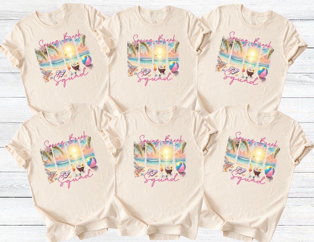 Spring Break Squad Shirt, 2025 Family Trip Tee, Matching Vacation ...