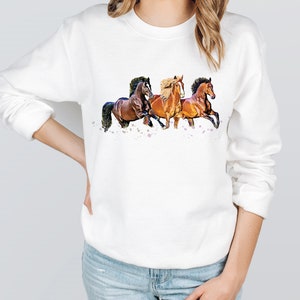 Horses Sweatshirt , Motivating Sweat, Equestrian Sweatshirt, Womens ...