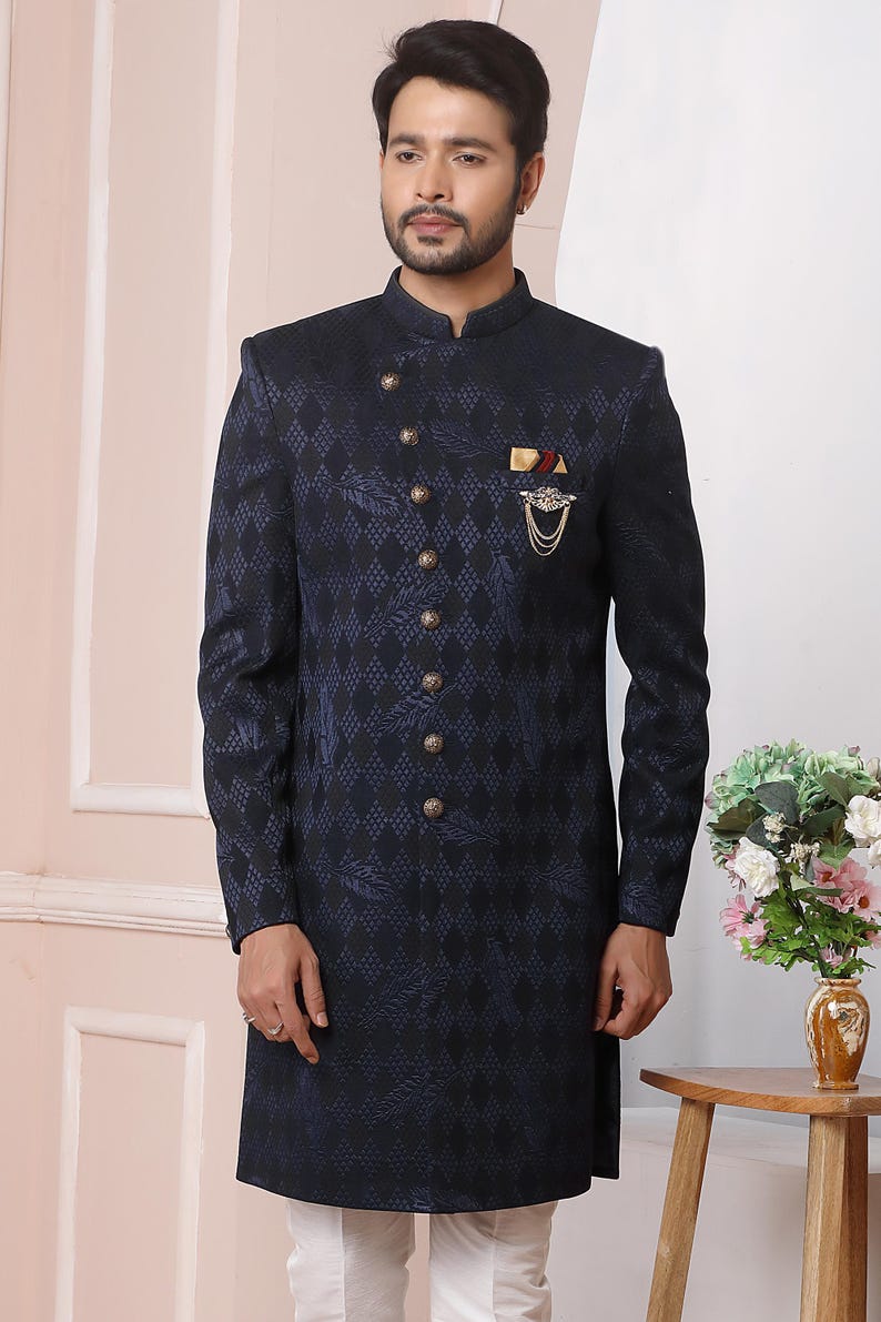 Multi Color Designer Groom Sherwani Customized Sherwani Floral Sherwani ...
