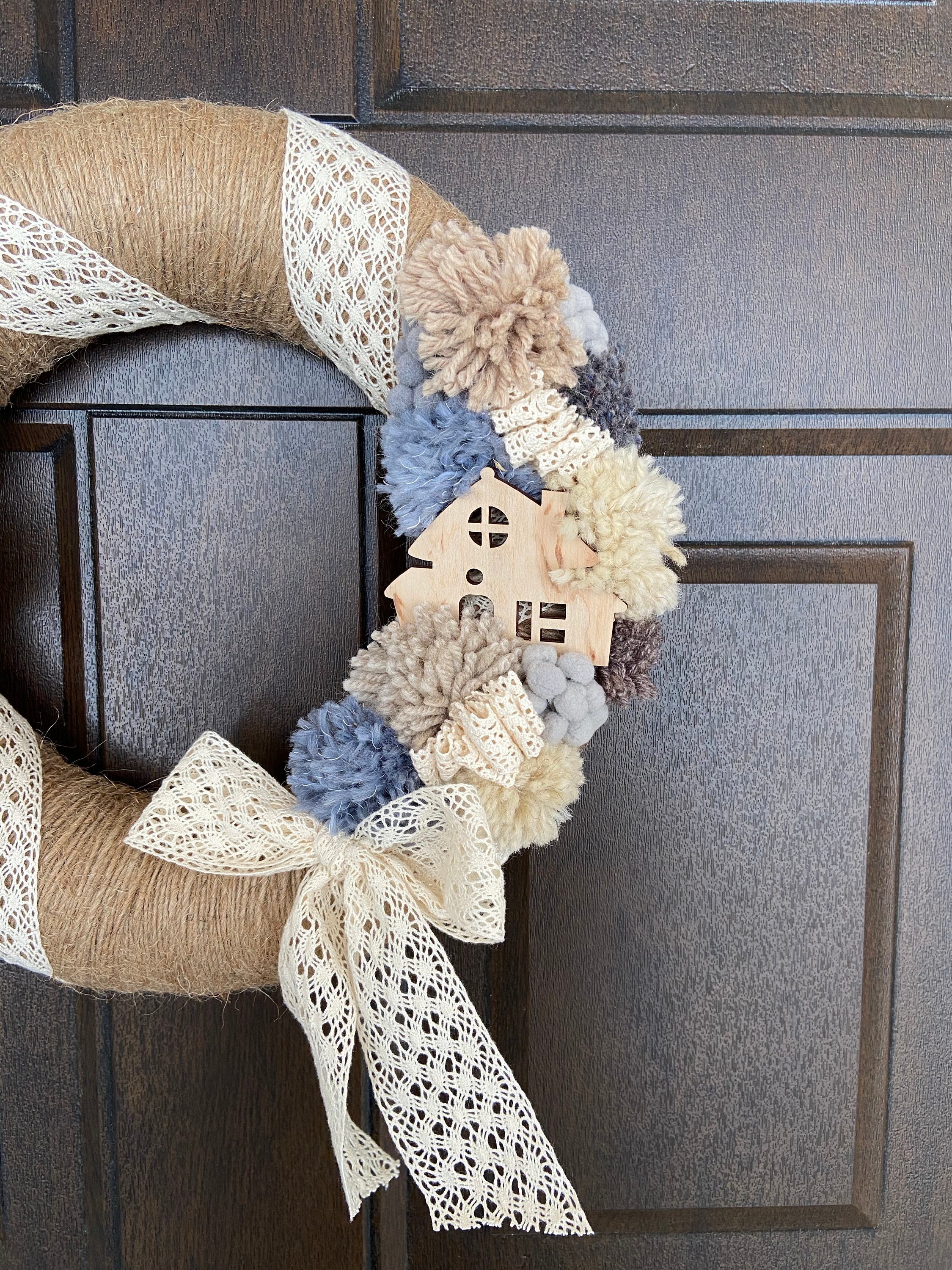 Rustic front door wreath. Outdoor rustic wreath. Spring | Etsy