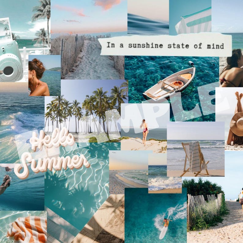 MacBook + Imac Desktop Wallpaper | Beach Babe, Tropical Beach, Blue ...