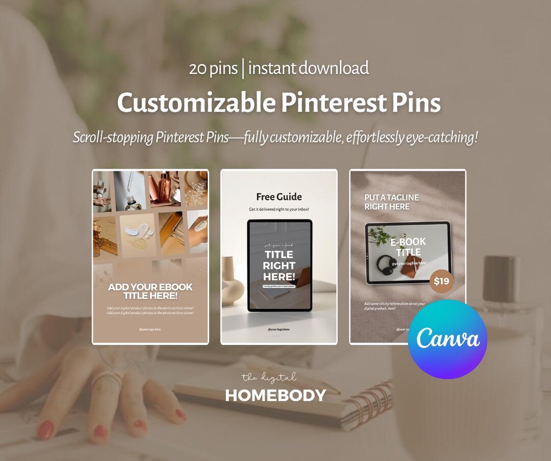20 Editable Pinterest Pin Templates | Scroll-stopping Canva Pins for ...