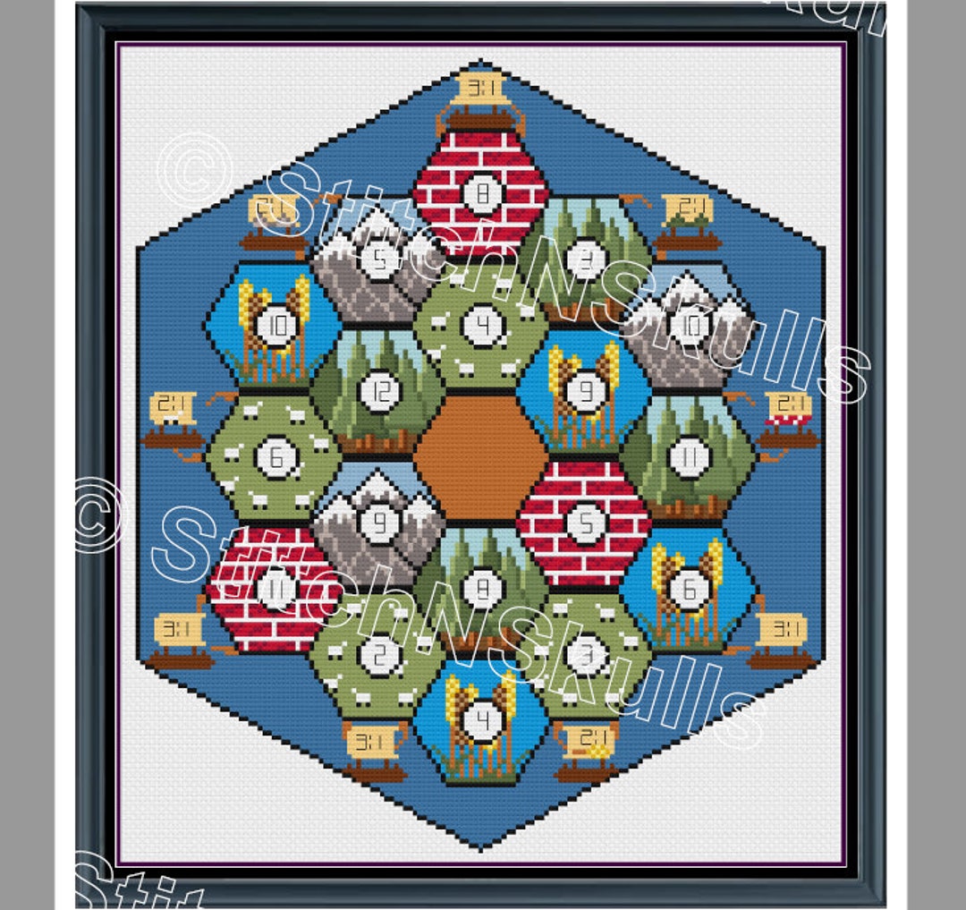 Cross Stitch Catan Board Game PATTERN ONLY - Etsy