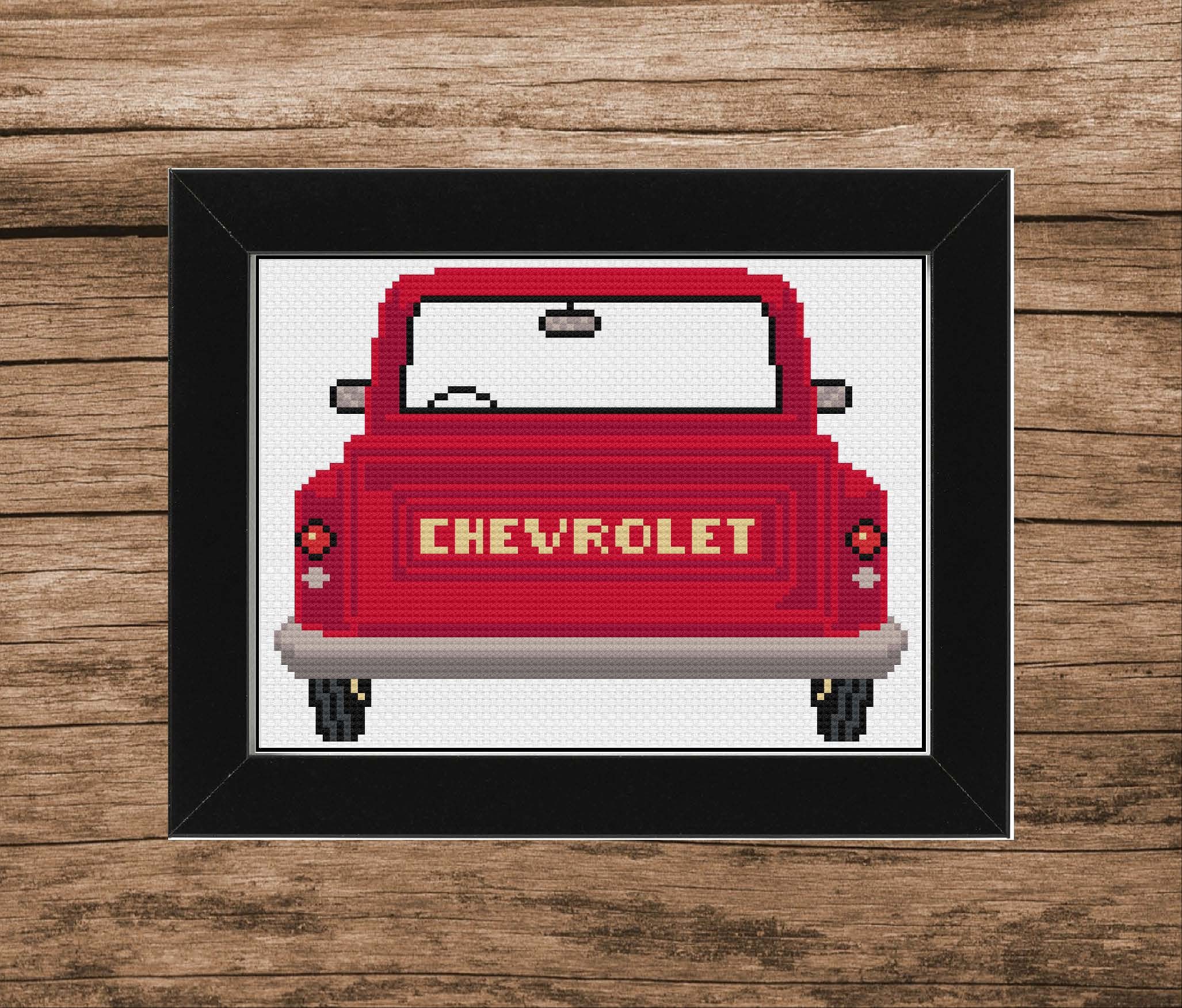 Vintage Red Chevy Cross Stitch PATTERN ONLY - Etsy