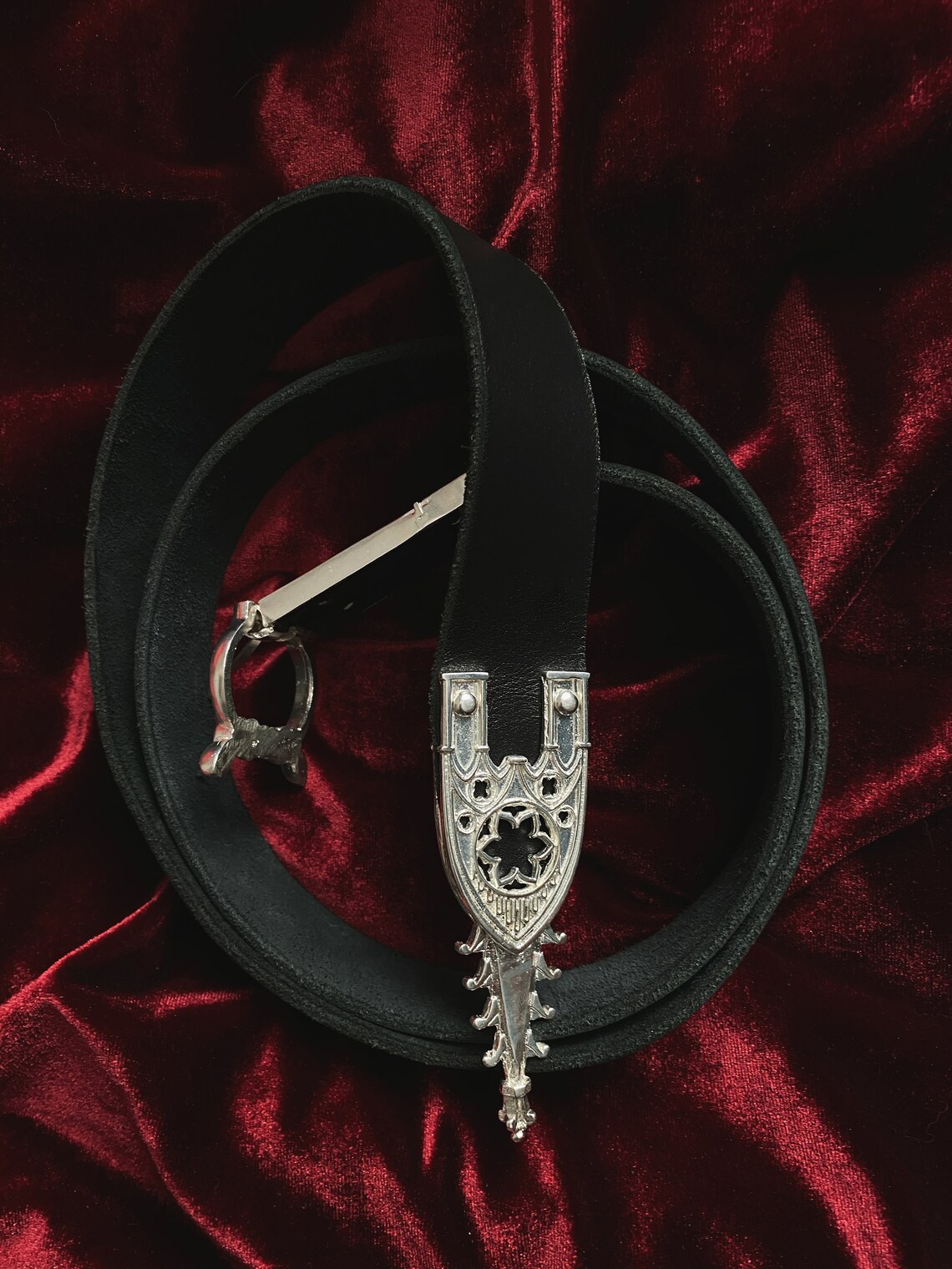 Gothic Victorian Leather Belt Pointed Arch Decor With Medieval Vibe - Etsy