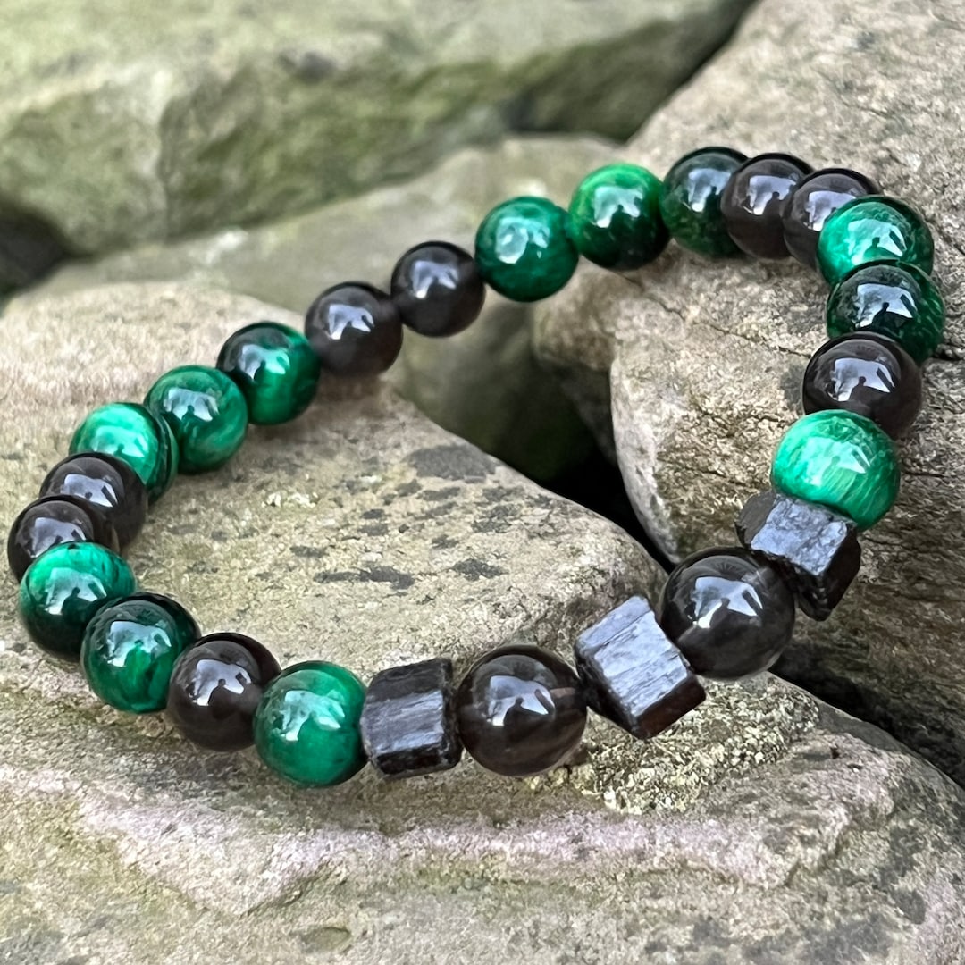 Dravite, Cintamani Stone Aka Agni Manite Tektite, Green Tiger Eye and ...