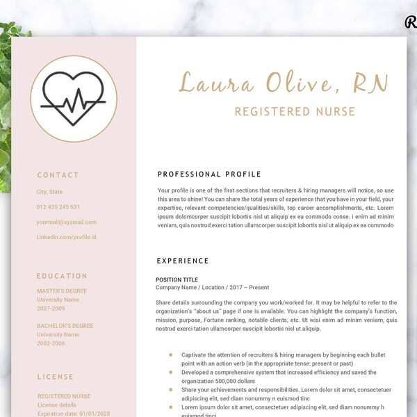 Letter of Reference for Nurse - Etsy