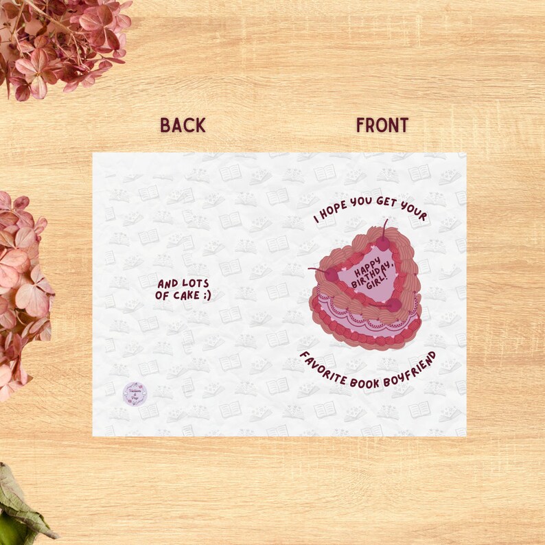 Printable Bookish Birthday Card Bookish Gift, Birthday Card, Happy ...