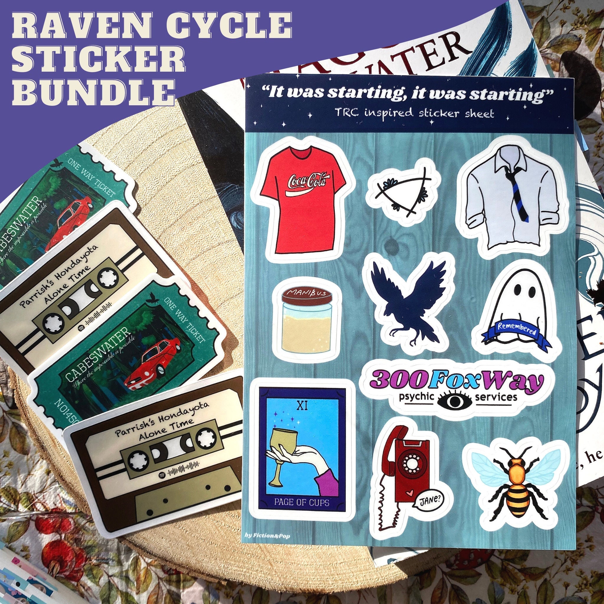 The Raven Cycle Stickers Raven Boys Inspired Sticker Bundle - Etsy