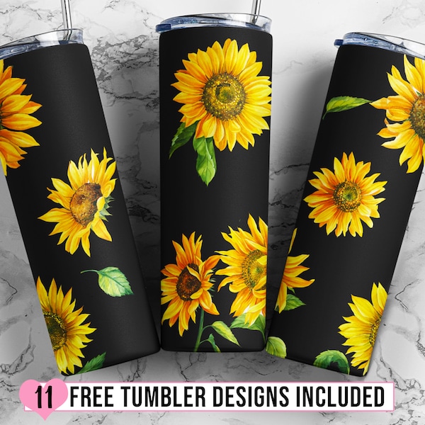 Sunflower Tumbler - Etsy