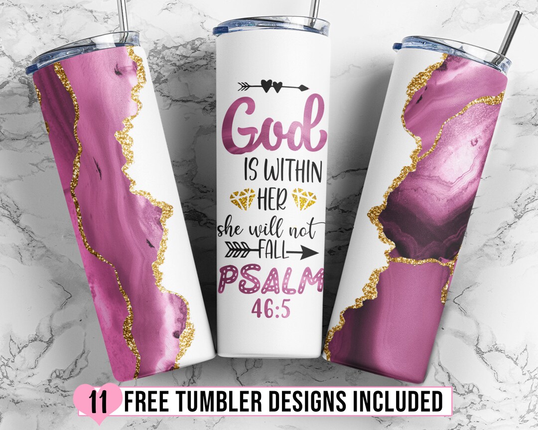 Christian Tumbler, Bible Verse Tumbler Sublimation Design, Scripture ...