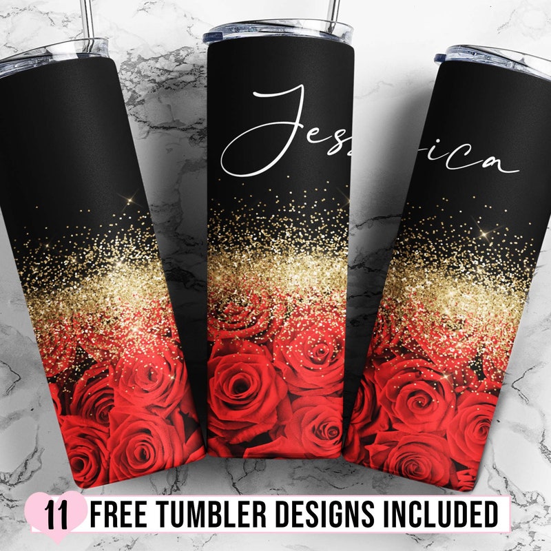Personalized Red Tumblers - Etsy