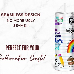 20 Oz Skinny Tumbler Rainbow Glitter Teacher Tumbler, Teach Love ...