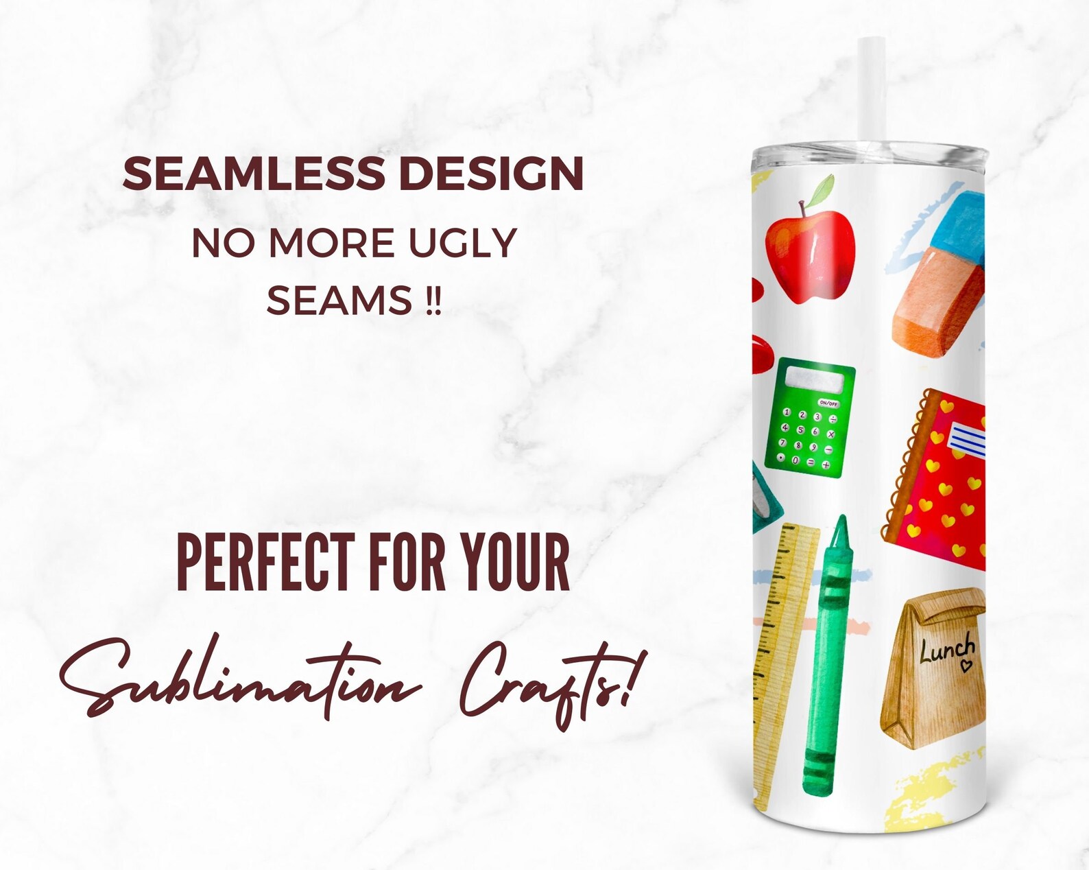 Teacher Name 20 Oz Skinny Tumbler Sublimation Designs Teacher ...