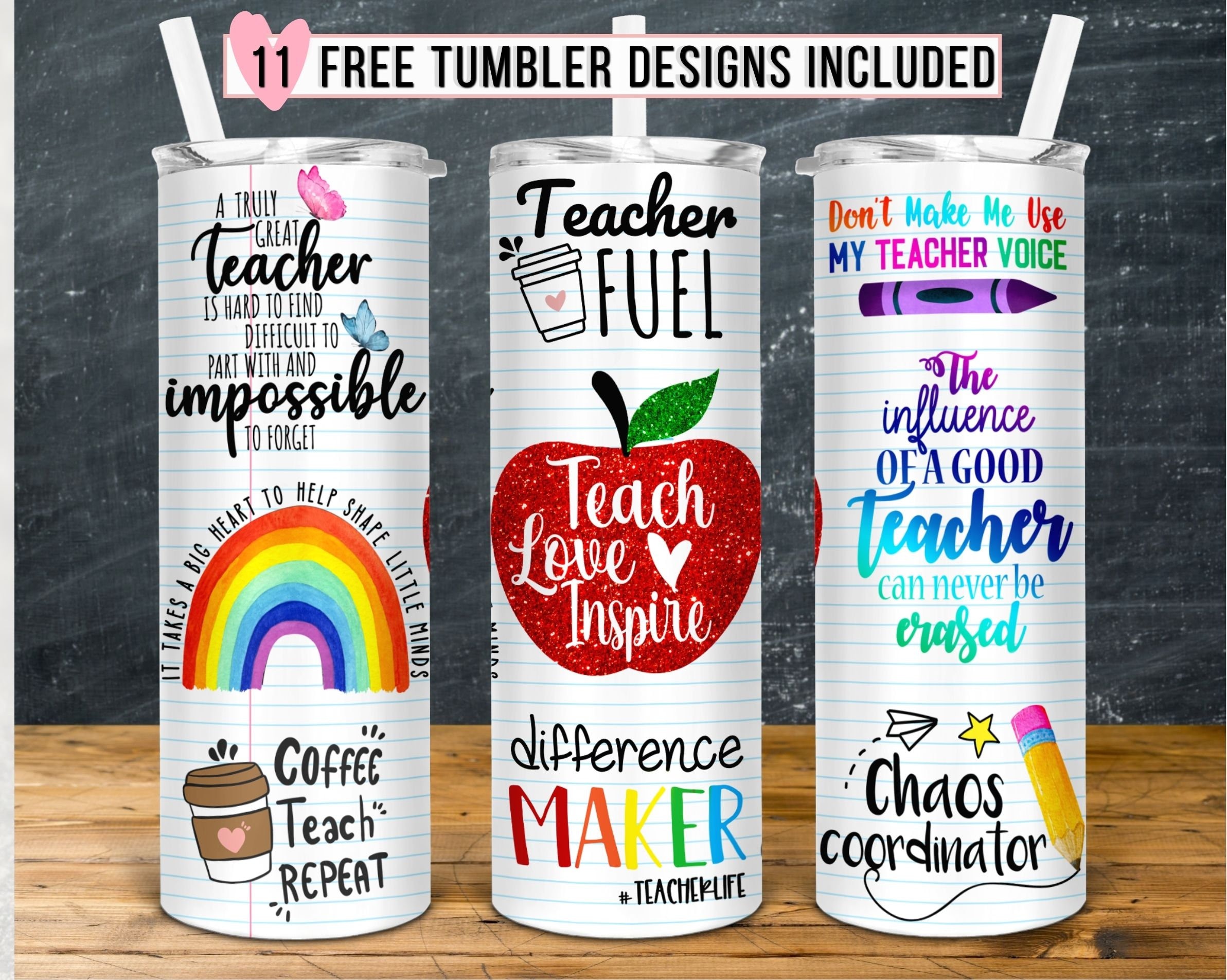 Papercraft Embellishments Scrapbooking Teacher Appreciation 20 oz ...