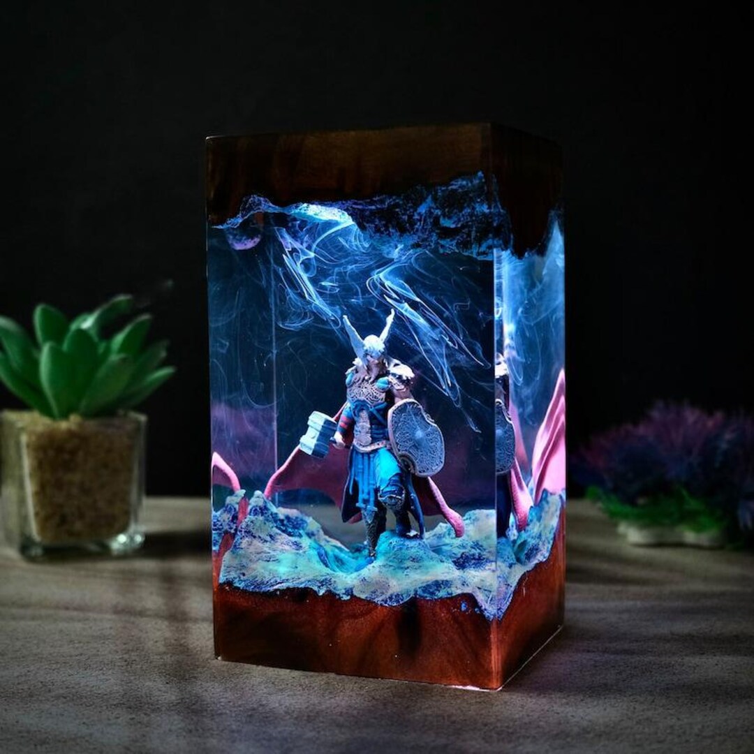 Personalized Super Hero Night Light Custom Hero Resin Lamp Figure ...