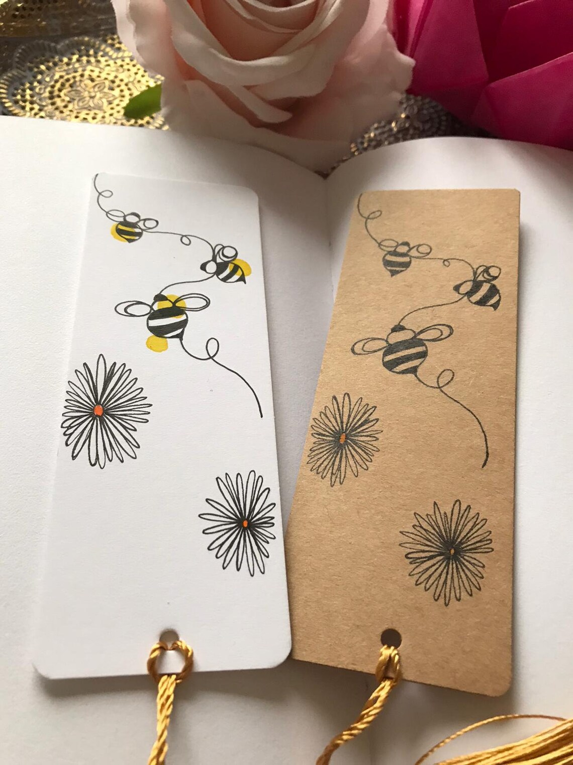 Bumble Bees Bookmark - Etsy