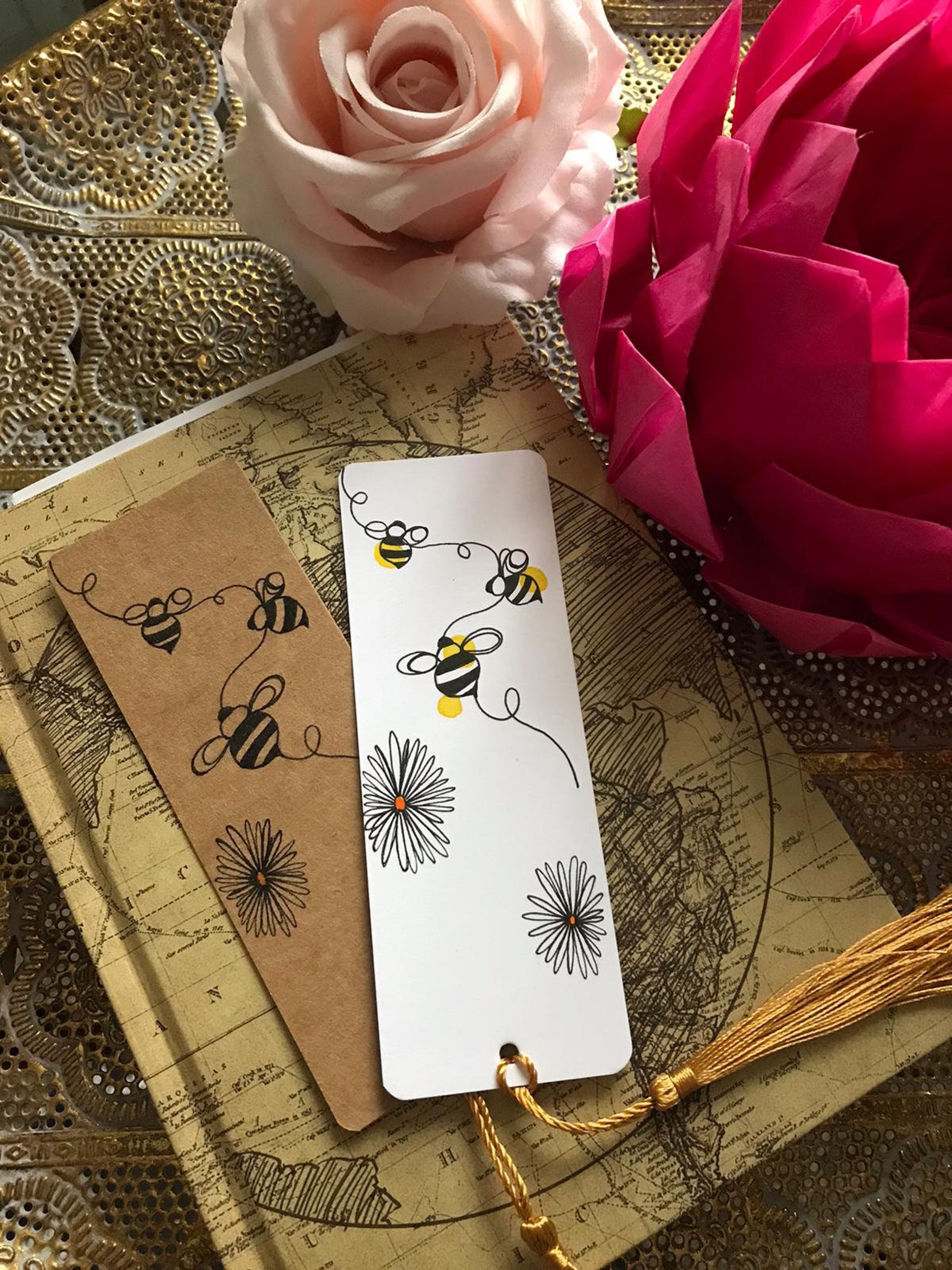 Bumble Bees Bookmark - Etsy