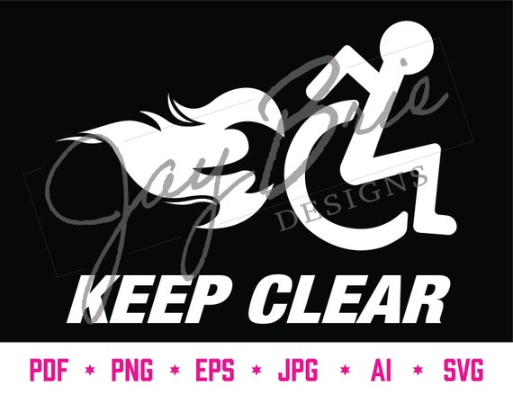 Racing Wheelchair Disability Sticker for Vehicles Pdf Png - Etsy