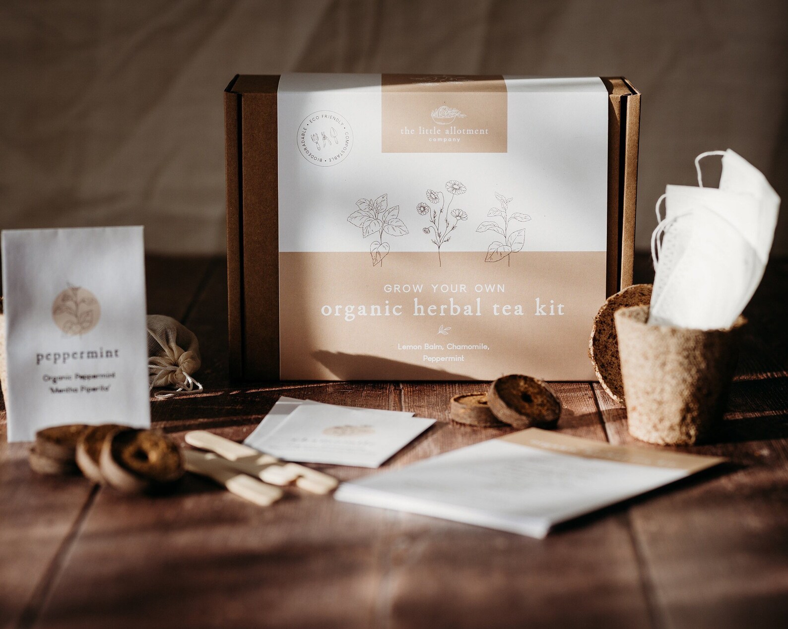 Grow Your Own Organic Herbal Tea Kit, Gardening Gifts - Etsy