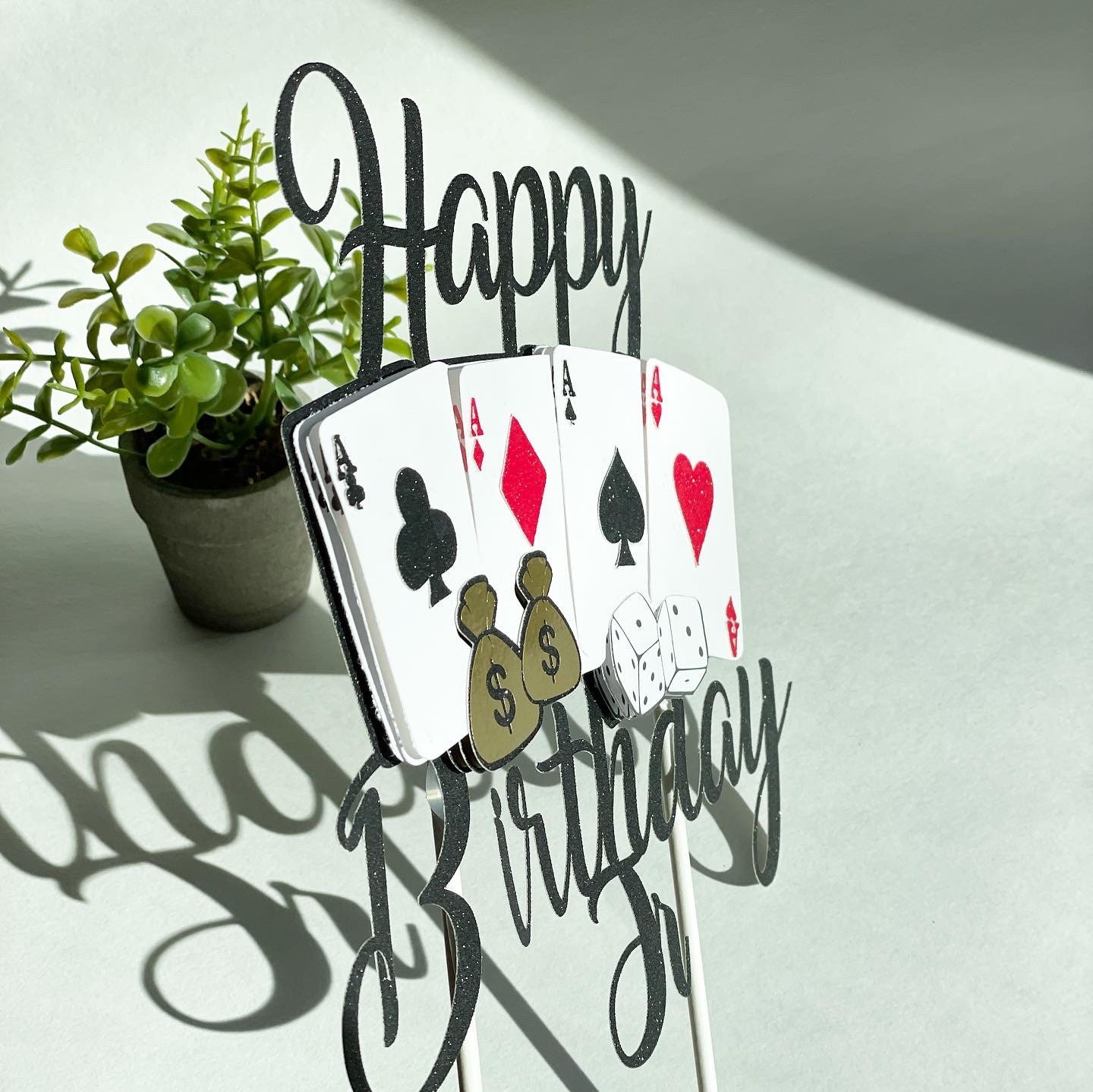 Poker 3D Cake Topper Cake Topper Poker Aces Cards - Etsy