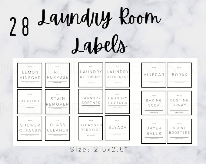 Printable Modern Laundry Room Labels Minimalist Laundry Room Labels ...
