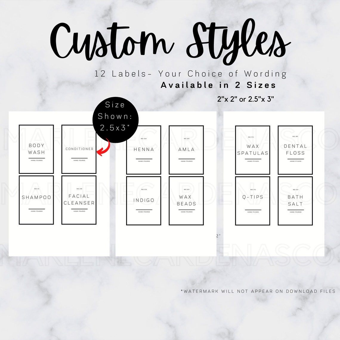 Custom Printable Modern Minimalist Bathroom Labels | Personalized ...