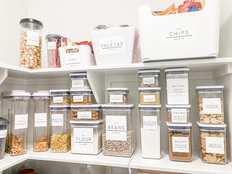 Printable Modern Pantry Labels | Minimalist Pantry Labels ...