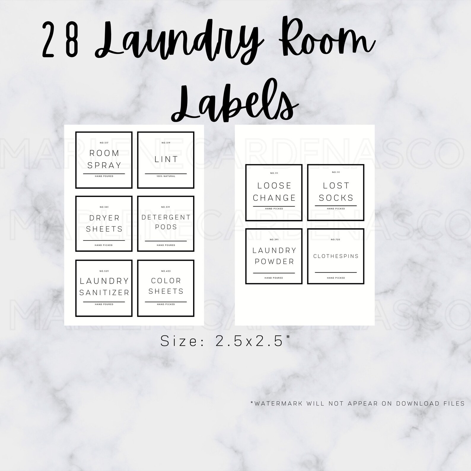 Printable Modern Laundry Room Labels | Minimalist Laundry Room Labels ...
